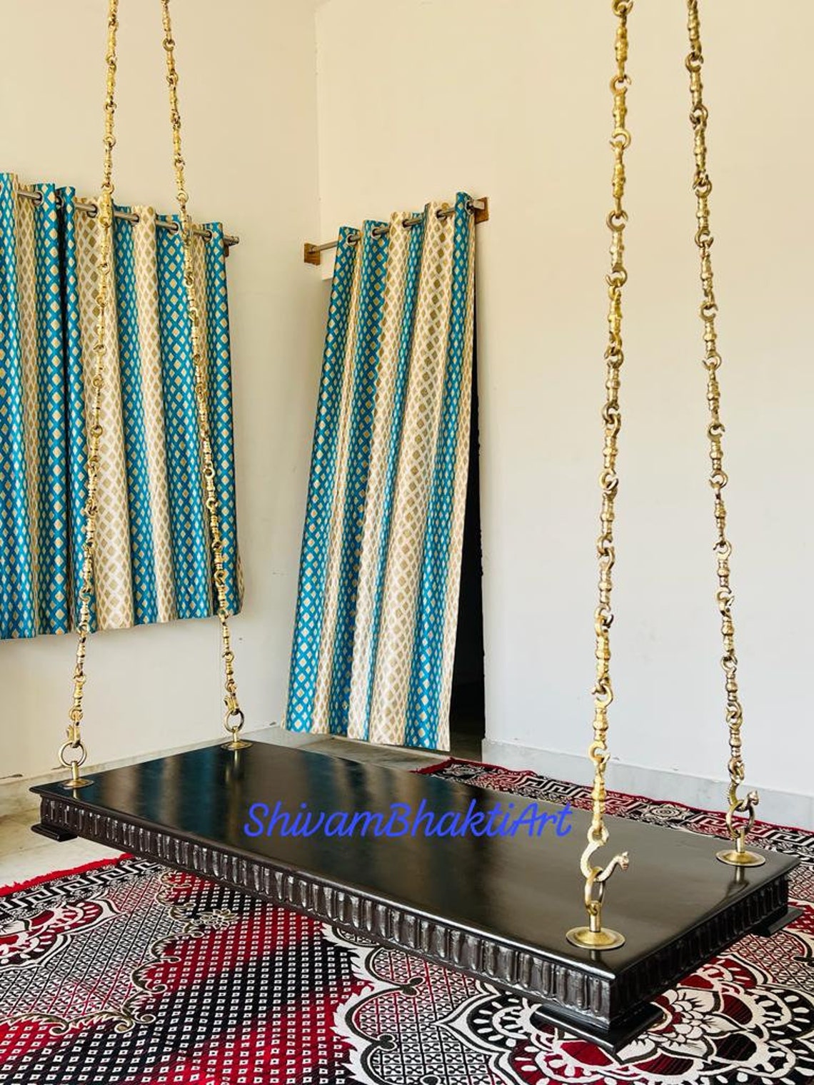 Rose Wooden Swing, Rose Wooden Ceiling Swing / Rosewood Swing With ...