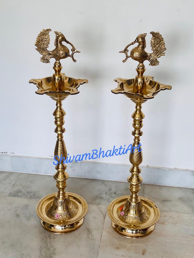 Mahabharat Deepak/ Brass Diya/ Annapakshi Kuthu Vilakku/ Brass Diya ...
