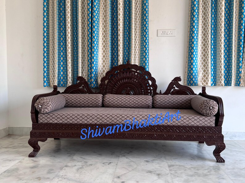 Wooden Diwan Set/ Wooden Sofa Set/ Indian Fine Carved Diwan/ Free ...