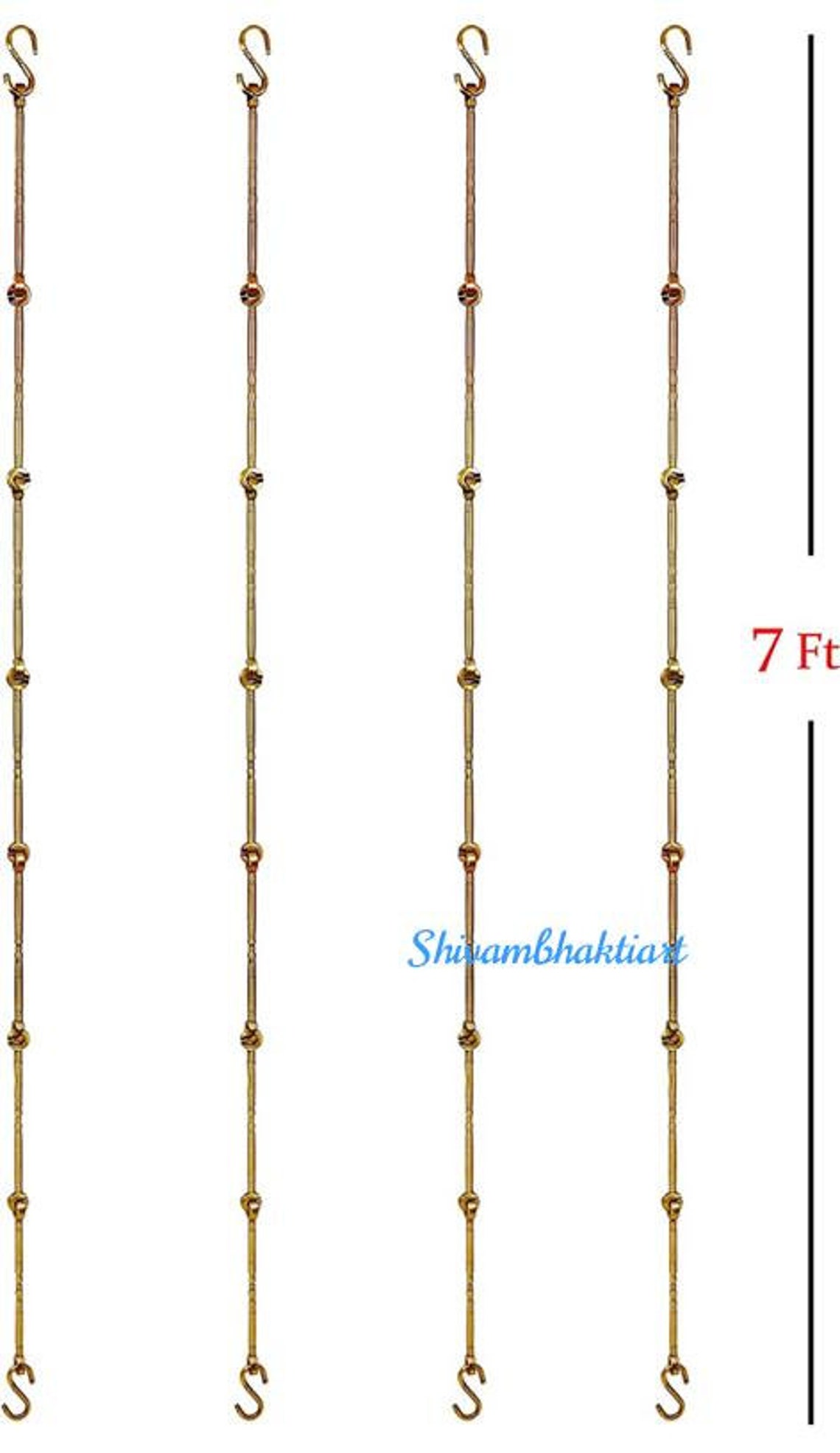 Handcrafted Pure Brass Chain, Brass Swing Chain, Pure Brass Golden ...