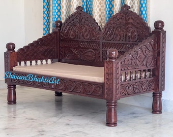 Indian Solid Teak Wooden Diwan/ Wooden Sofa/ Indian Fine Carved Diwan ...