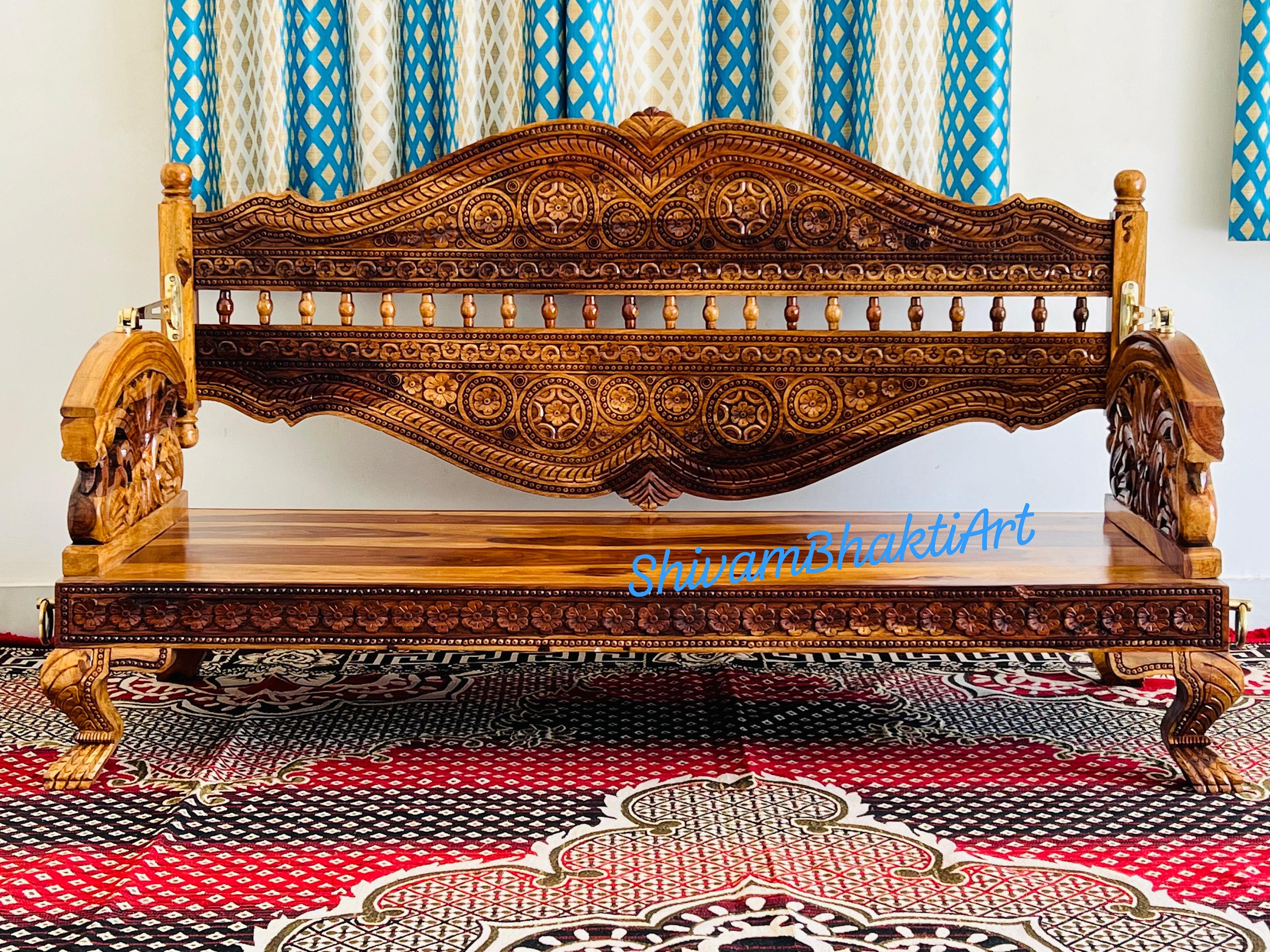 Indian Diwan Wood Etsy UK