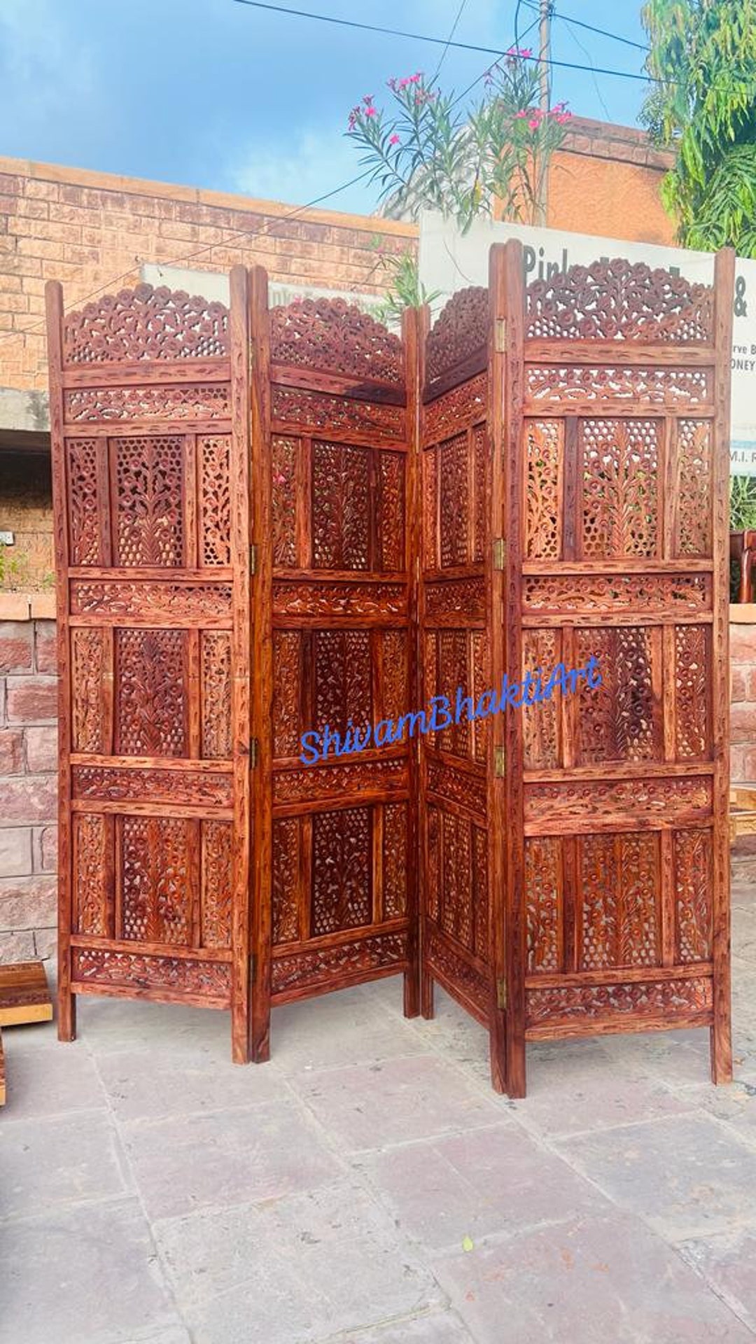 Wooden Wall Partition/carved Panel/handmade Partition Screen/jali ...