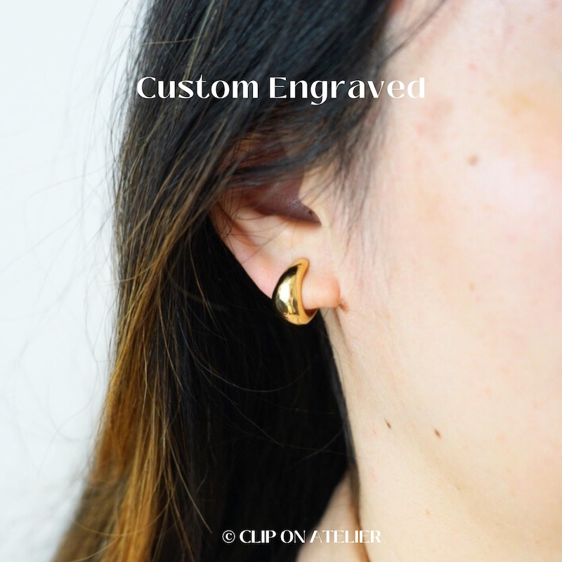 Real Gold Hoop Clip On - Etsy