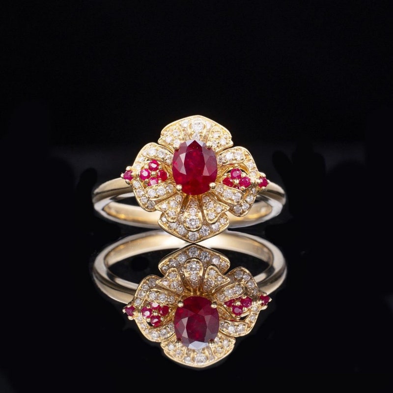 Natural Ruby Ring - Etsy