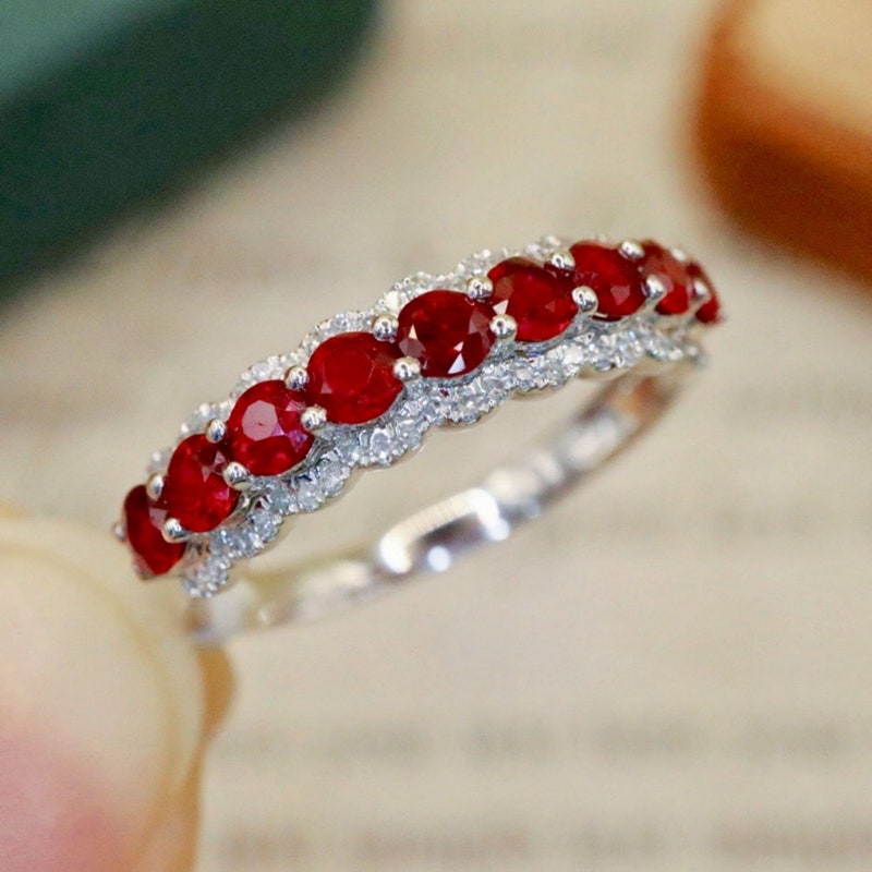 Ruby Wedding Ring - Etsy