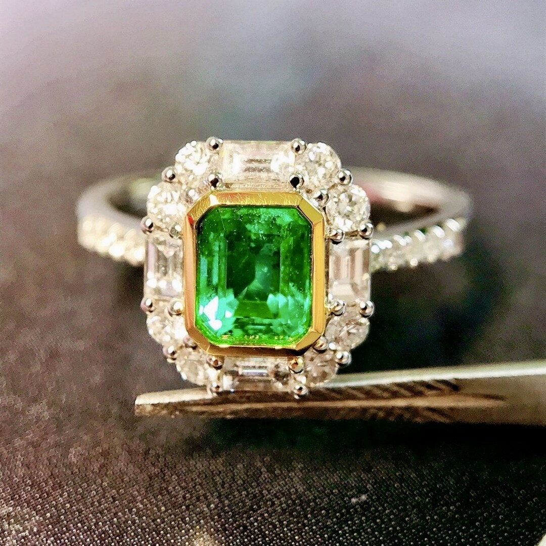 Custom Order Payment Link Tailored for Phuong-split Payment for Platinum Ring With .7ct Emerald ...