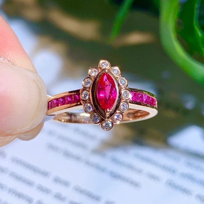 Unique Ruby Ring - Etsy