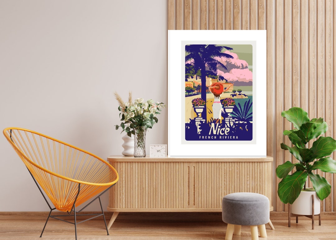 French Riviera Poster - Côte D'azur Poster Travel Print South of France ...