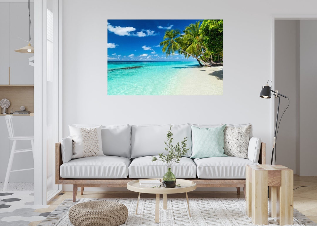 Tropical Beach Poster, Tropical Island Poster, Palm Beach Tropical ...