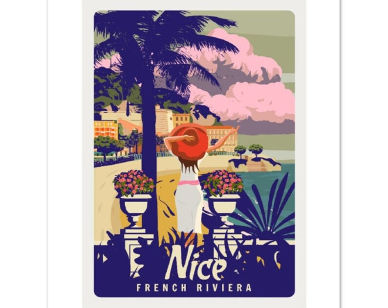 French Riviera Poster - Côte D'azur Poster Travel Print South of France ...