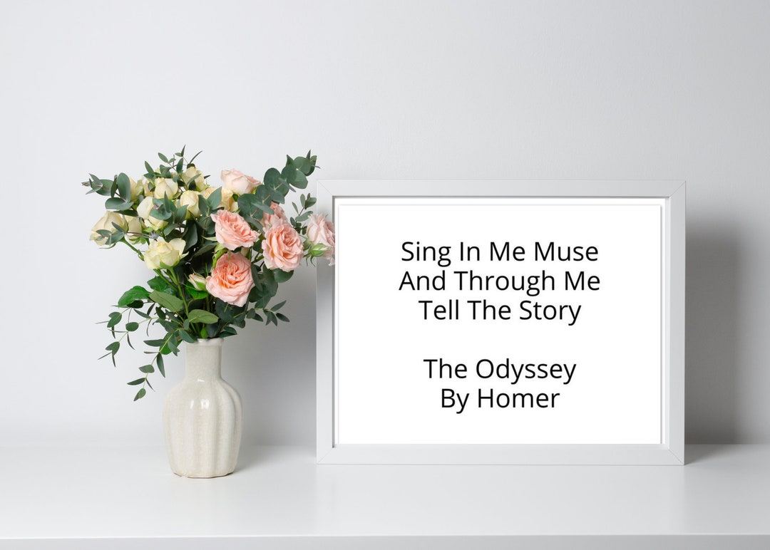 Printable 'the Odyssey' Art Print, Homer Book Cover Wall Art Classic ...