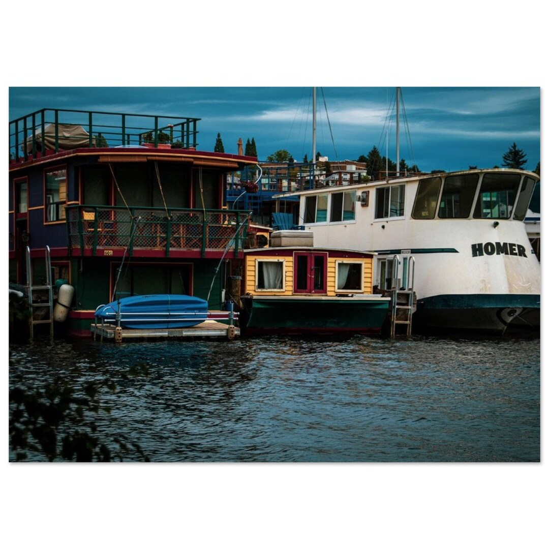 Houseboats in Seattle | Photography, Poster, Wall Art, Print, Outdoor ...