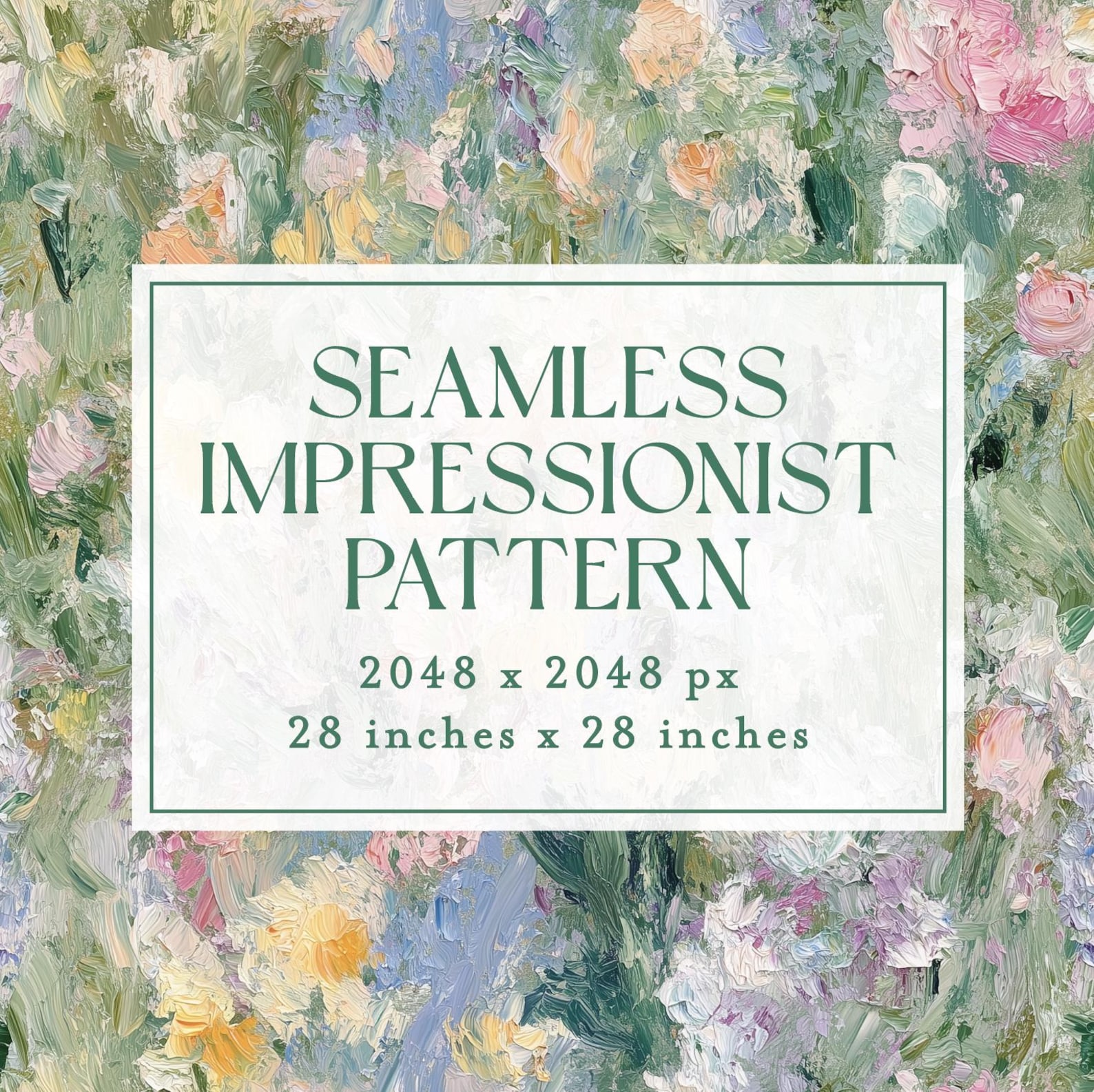 Impressionist Digital Paper: Seamless Texture for DIY Crafts (digital ...