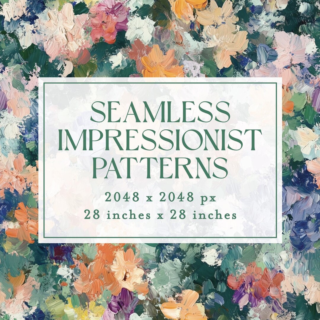 Impressionist Seamless Digital Paper: High-resolution Texture (digital ...