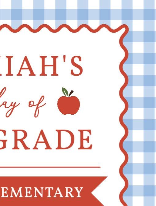 Editable Back to School Sign Template: Personalized First Day Sign ...