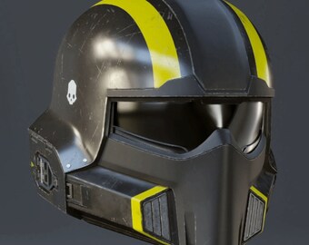 Helldivers 2 Light Gunner Helmet Cosplay 3d Print 3d Printed Helmet