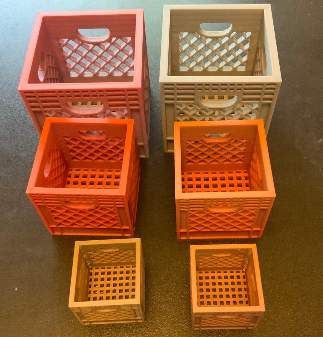 Set of 6 Mini Crates PLUS Inserts Organize Desk Storage - Etsy