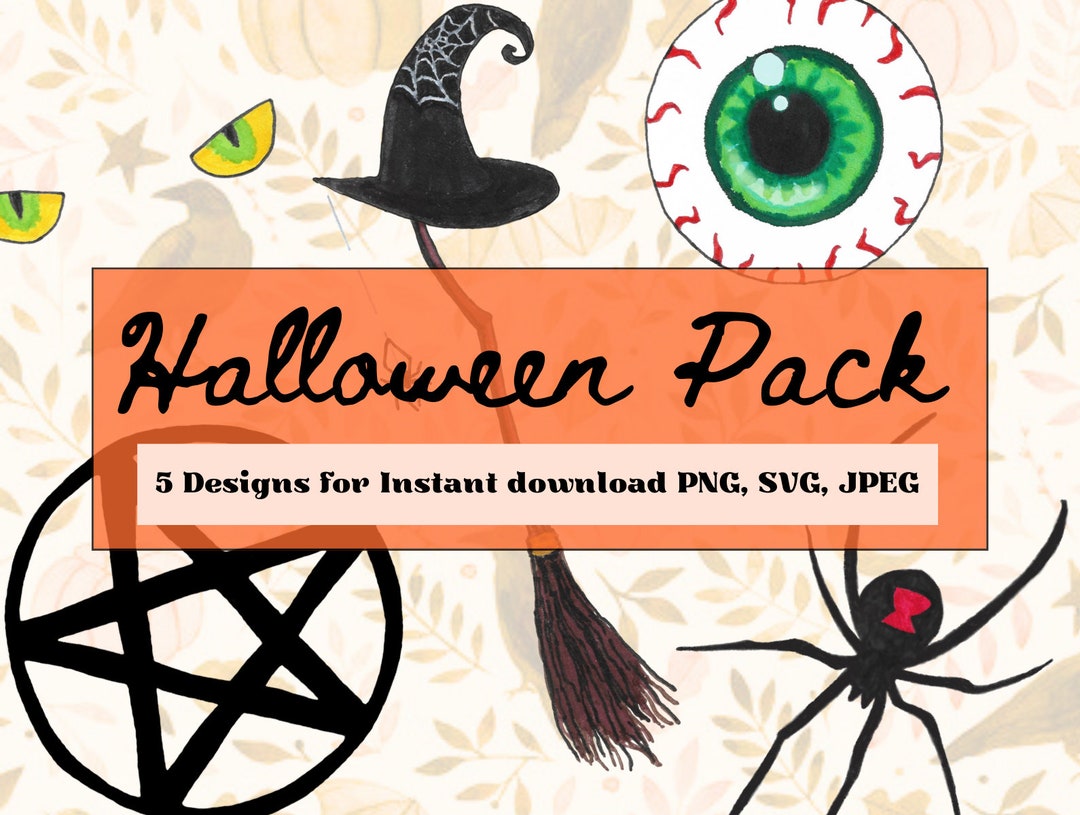Halloween Clip Art Collection | Cartoon Illustrations | Sticker ...