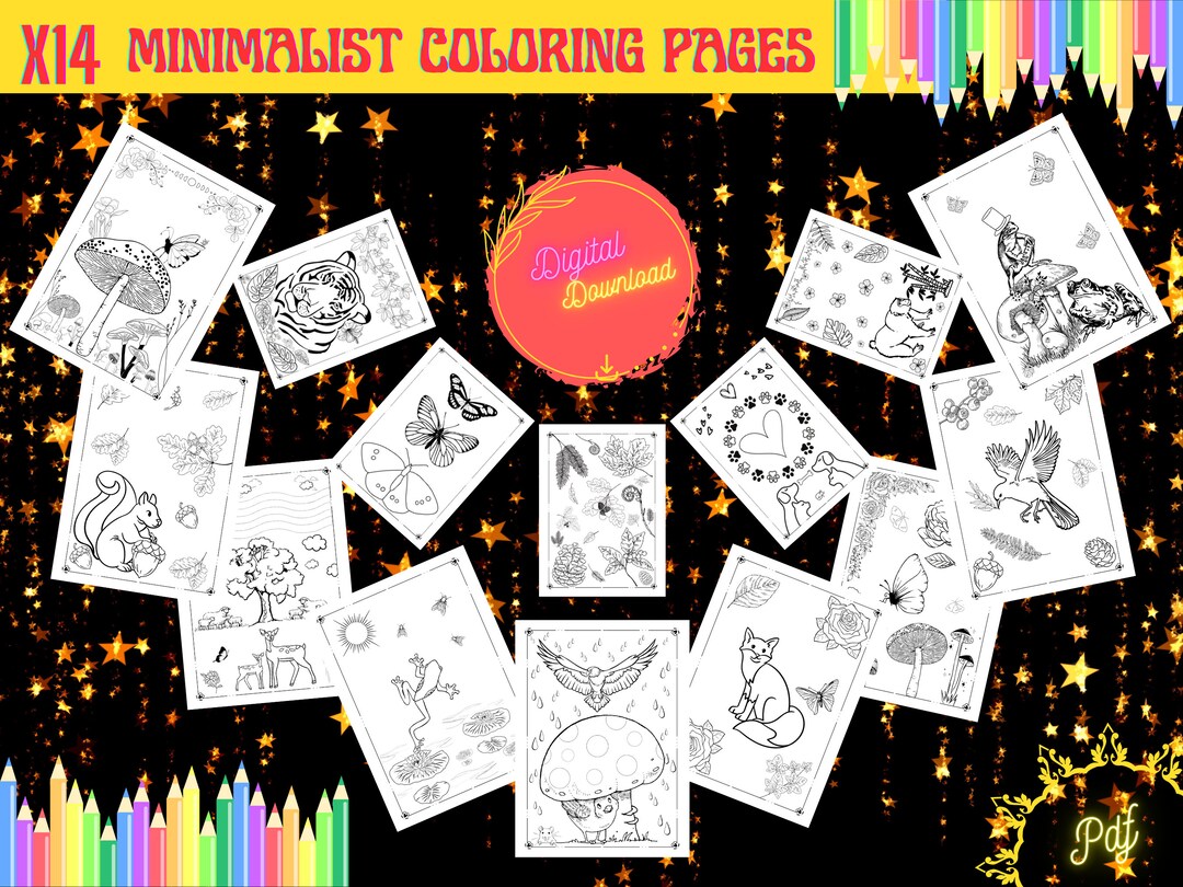 Minimalist Coloring Pages | Printable Coloring Book | Kids Coloring ...