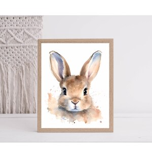 Cute Watercolour Rabbit, Instant Digital Download, AI Art, Woodland ...