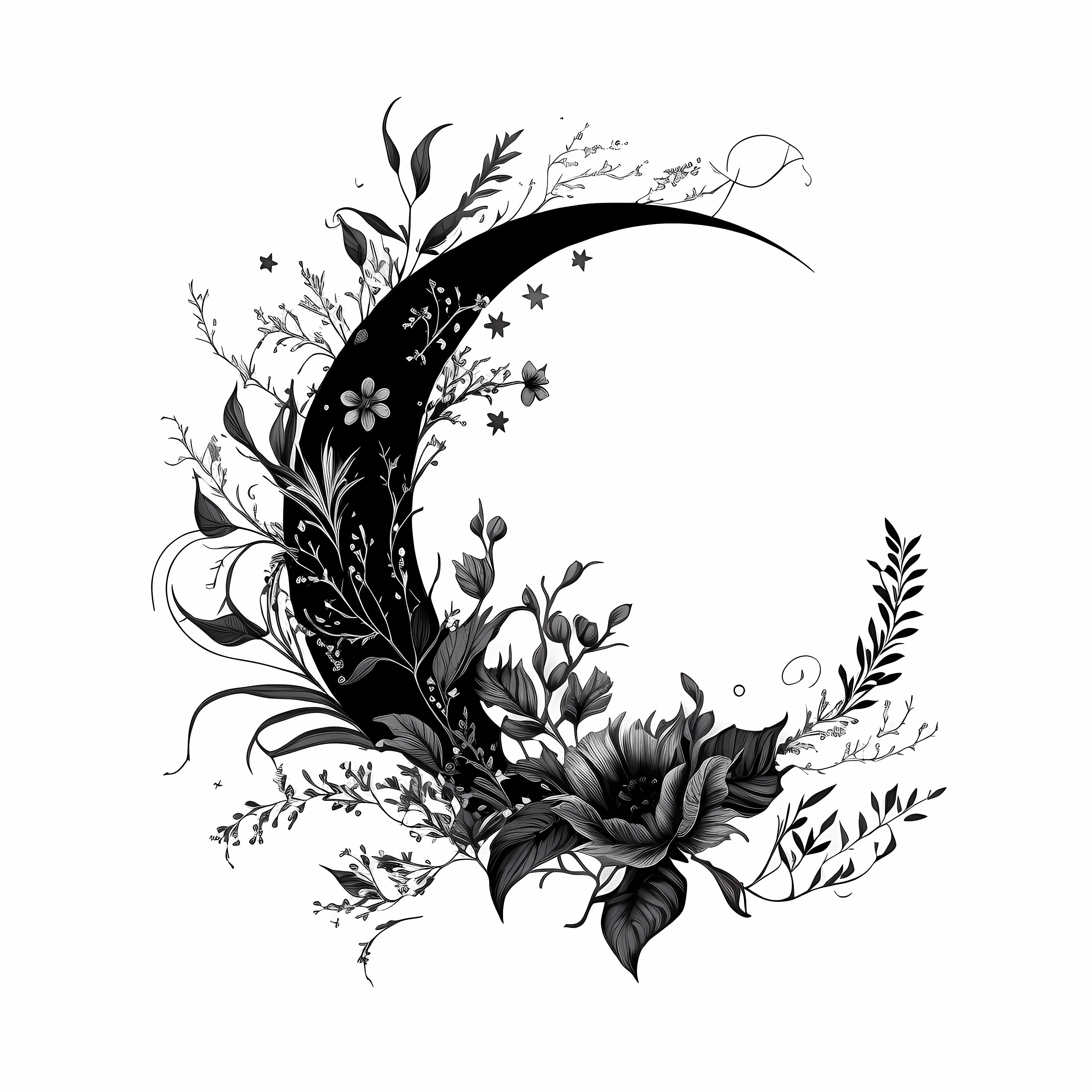 Crescent Moon, Digital Download, AI Generated, AI Art, Wall Decor, Art ...