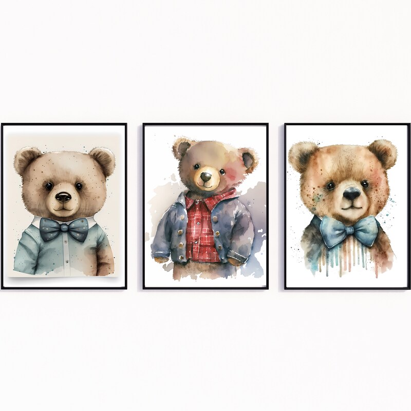 Teddy Bear Print - Etsy