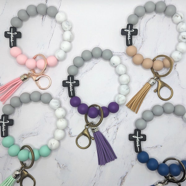 Cross Keychain - Etsy