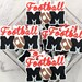 Football Mom Focal Silicone Beads, Football Focal Beads, Black, White ...
