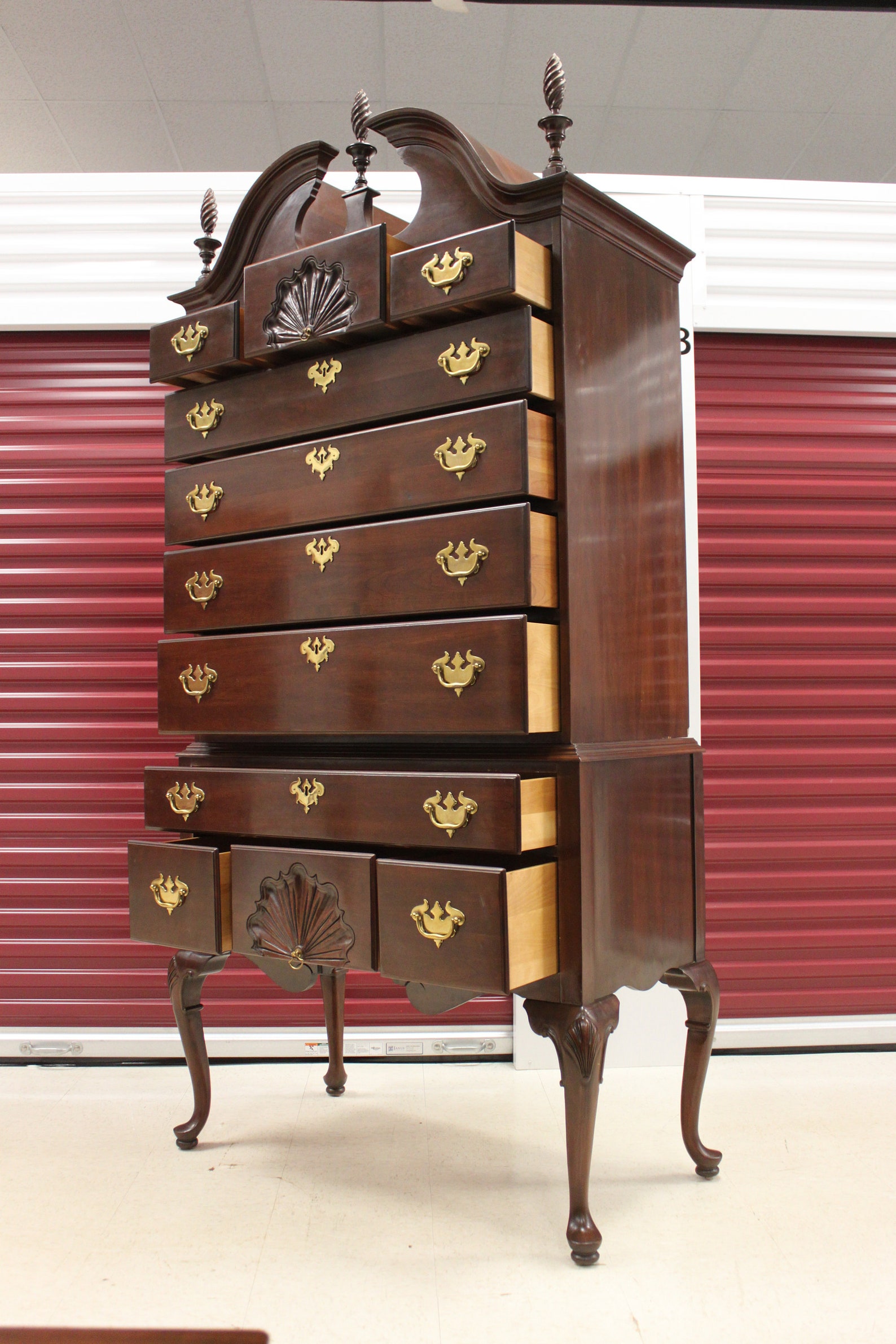 Ethan Allen Georgian Court Cherry Bonnet Top Highboy Vintage Find - Etsy