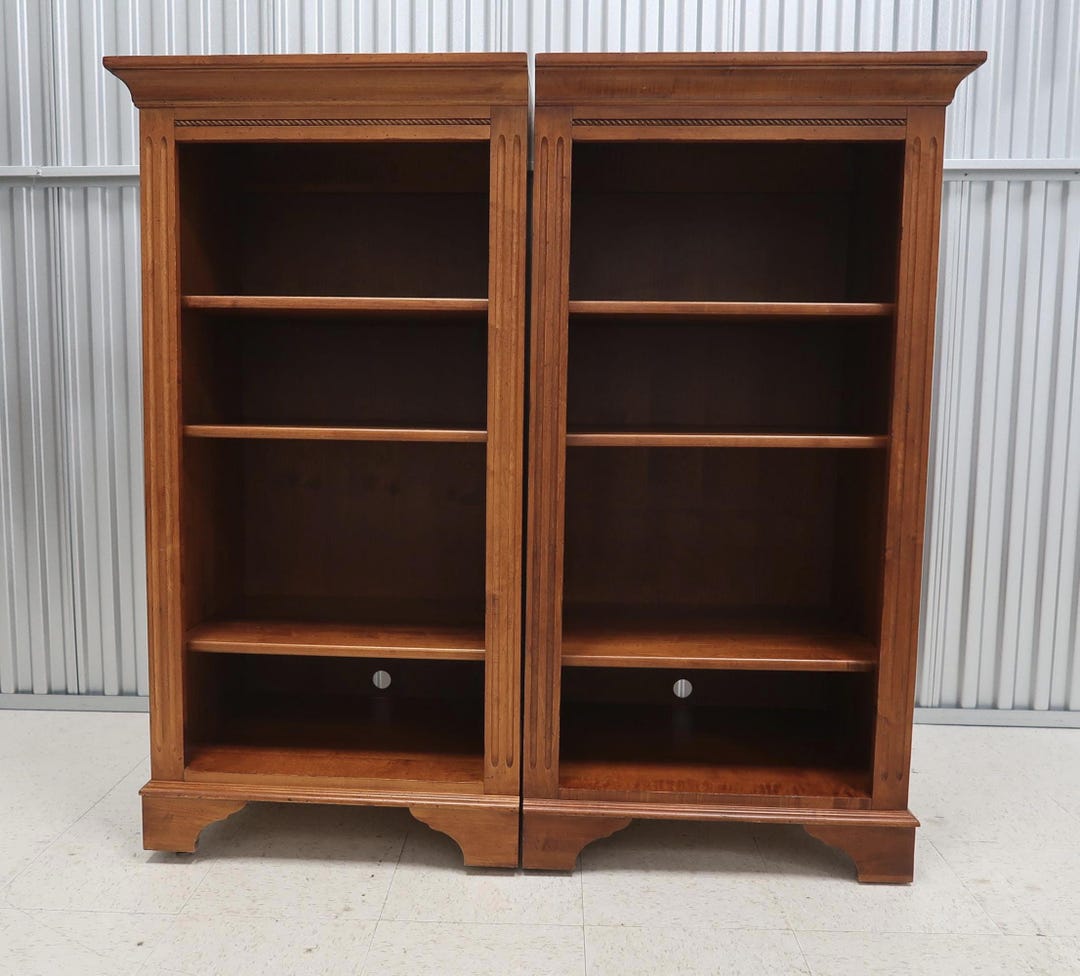 Pair Ethan Allen Country Crossing Maple Bookcases Vintage Find - Etsy
