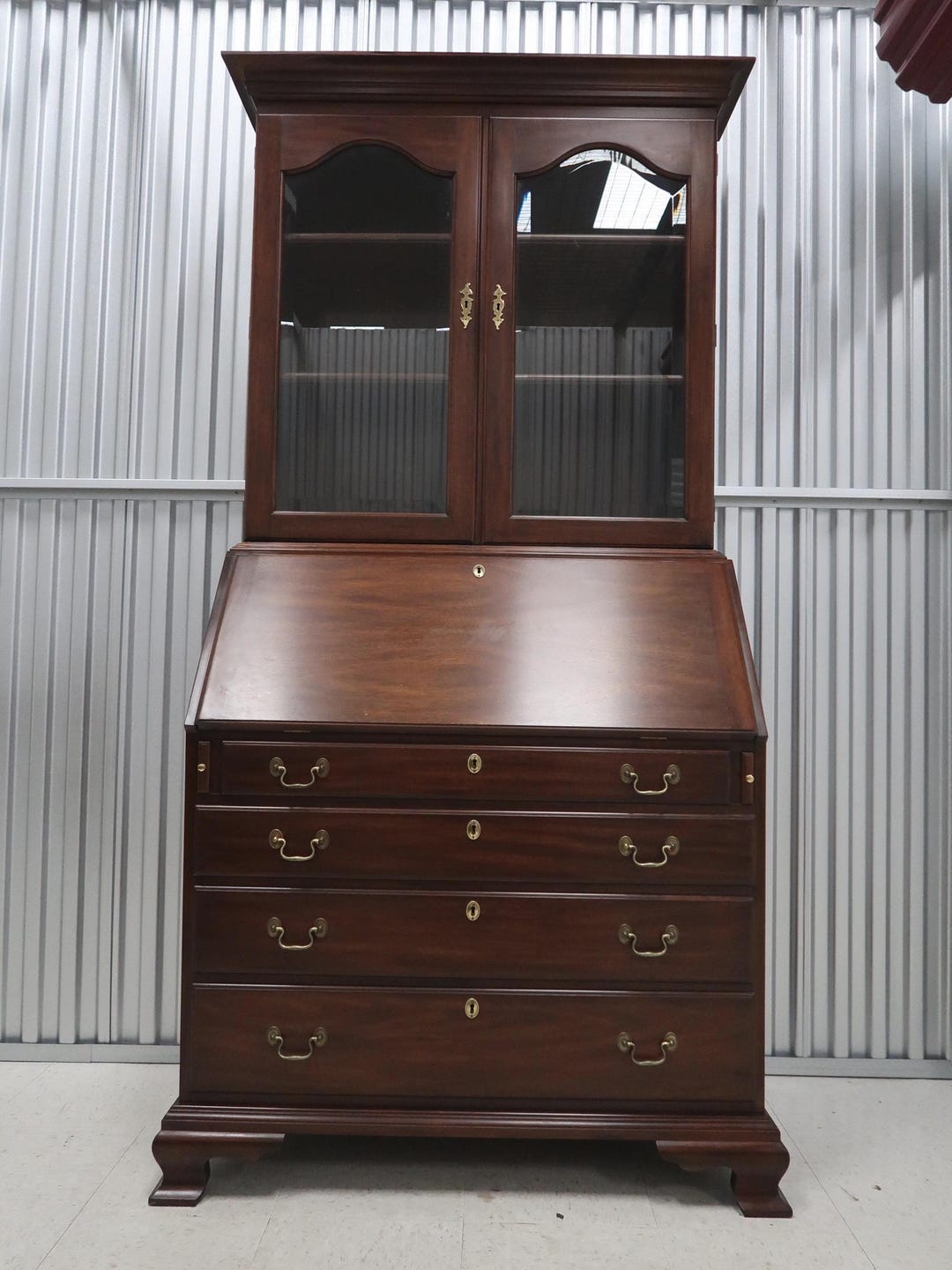 Henkel- Harris J. Hancock Mahogany Georgian Secretary Desk Vintage Find ...