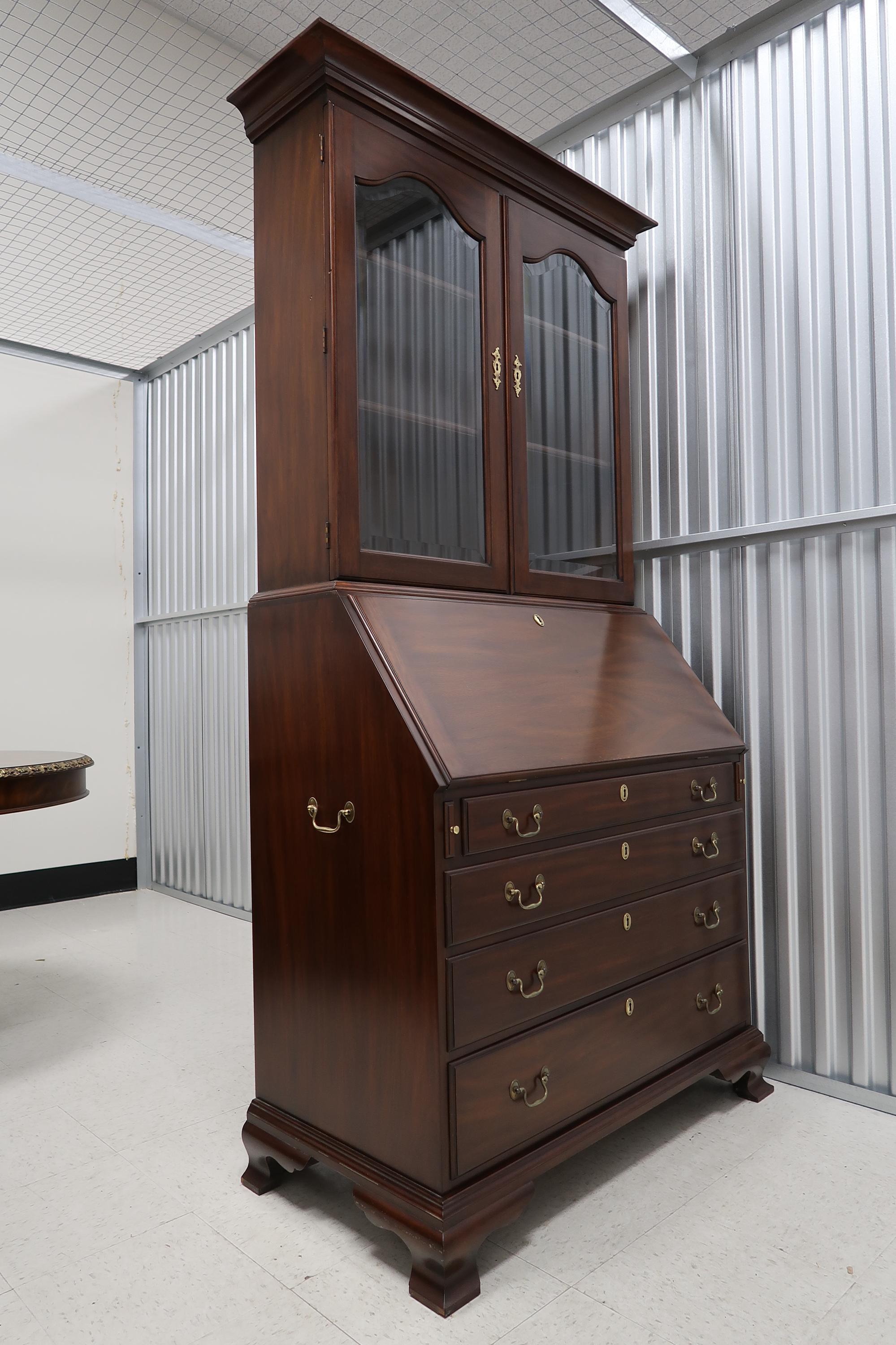 Henkel- Harris J. Hancock Mahogany Georgian Secretary Desk Vintage Find ...