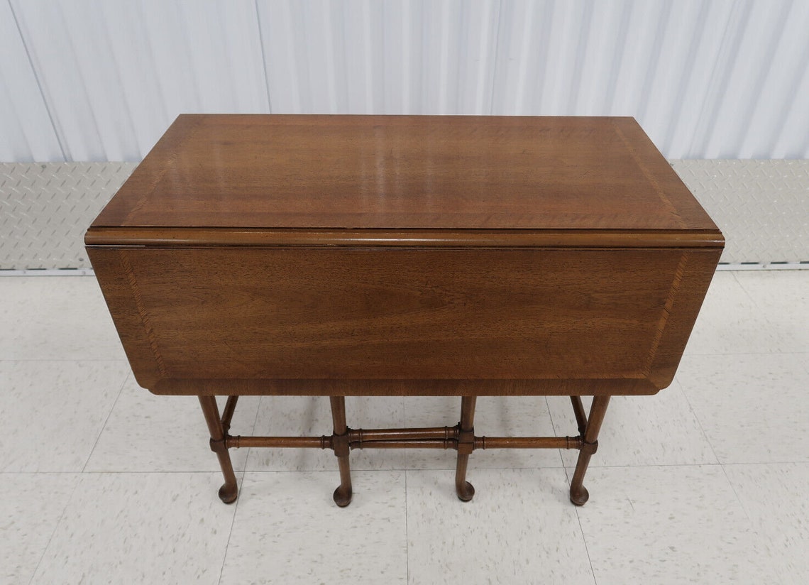 Henredon George III Spider Leg Drop Leaf Accent Table - Etsy