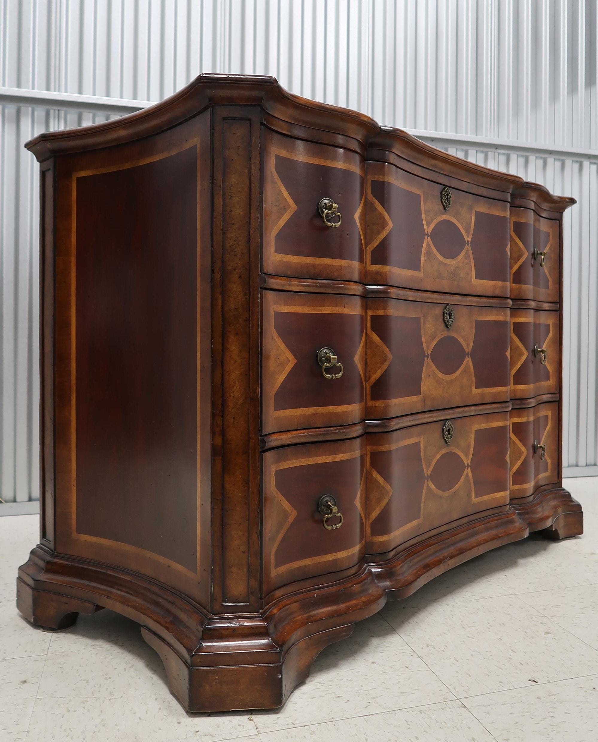 Drexel Heritage Et Cetera Inlaid Mahogany Hall Chest Vintage Find - Etsy