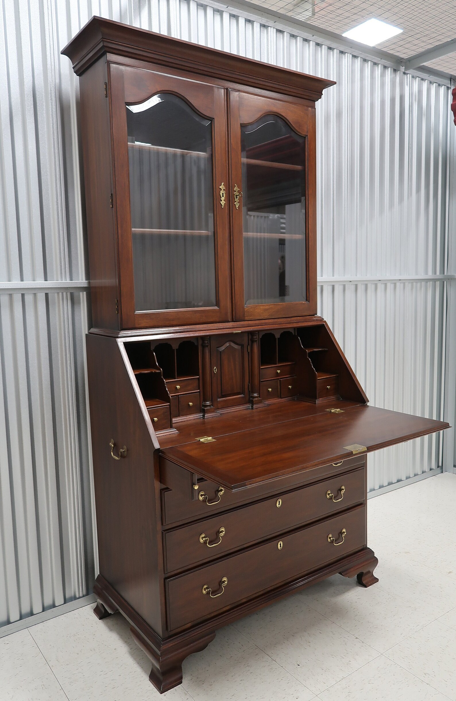 Henkel-harris J. Hancock Mahogany Georgian Secretary Desk Vintage Find ...