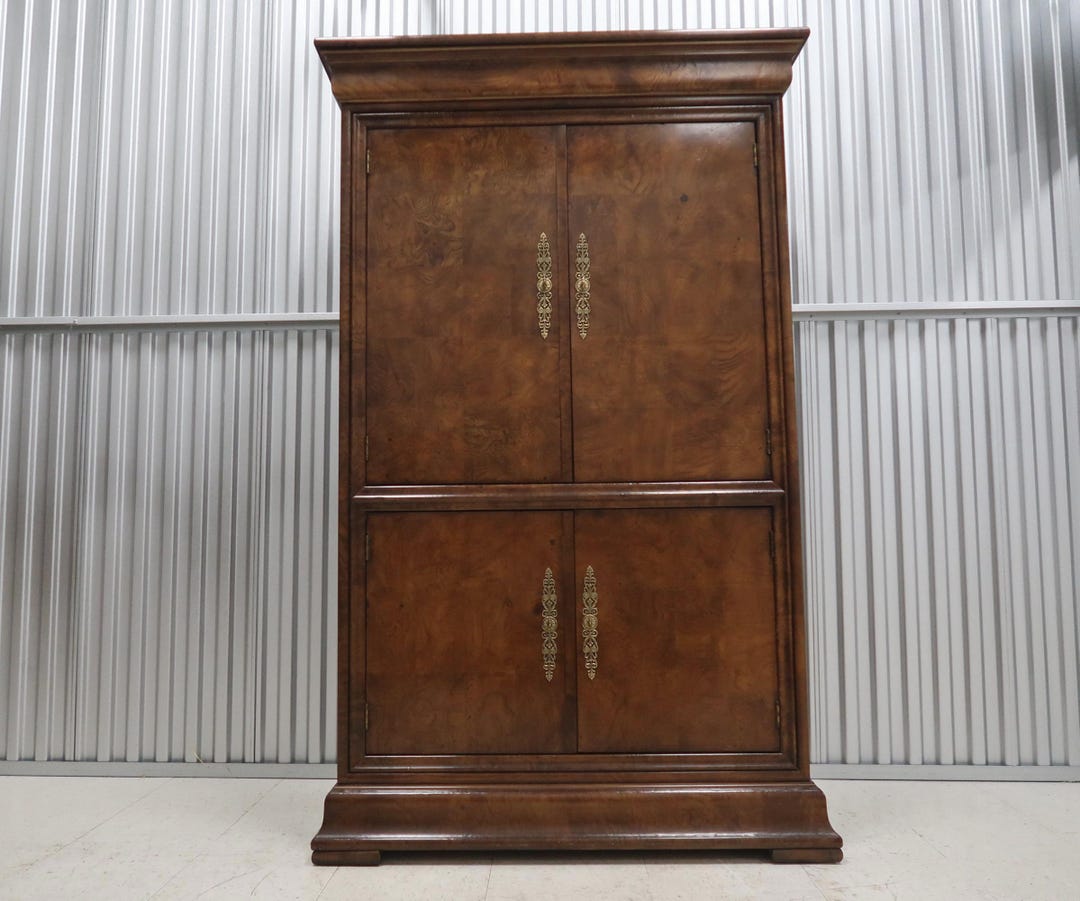 Henredon Charles X White Ash Burl Armoire Vintage Find - Etsy