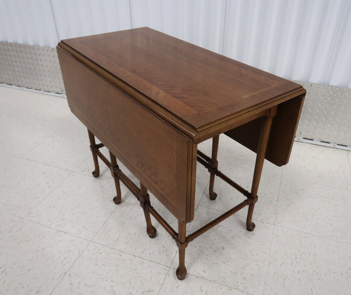 Henredon George III Spider Leg Drop Leaf Accent Table - Etsy