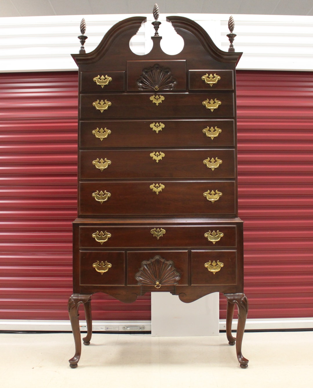 Ethan Allen Georgian Court Cherry Bonnet Top Highboy Vintage Find - Etsy