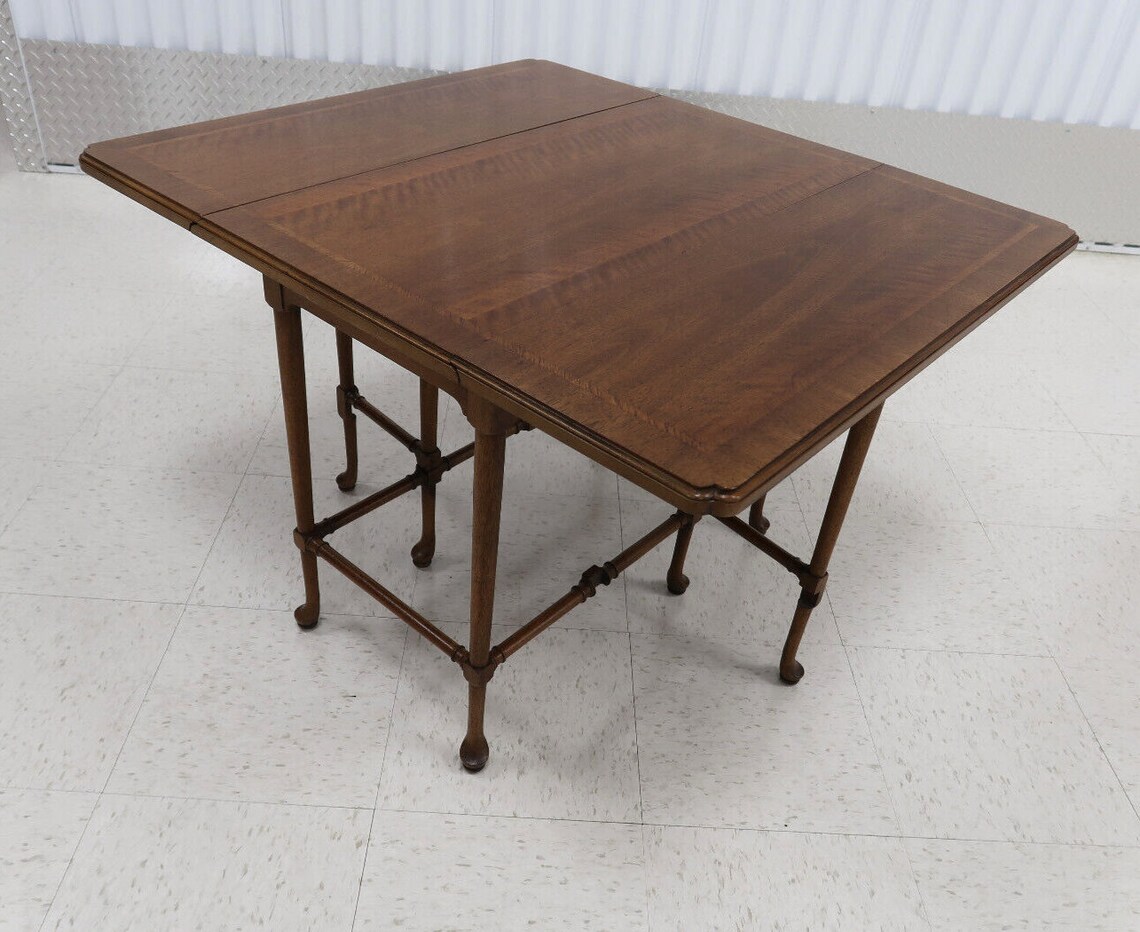 Henredon George III Spider Leg Drop Leaf Accent Table - Etsy