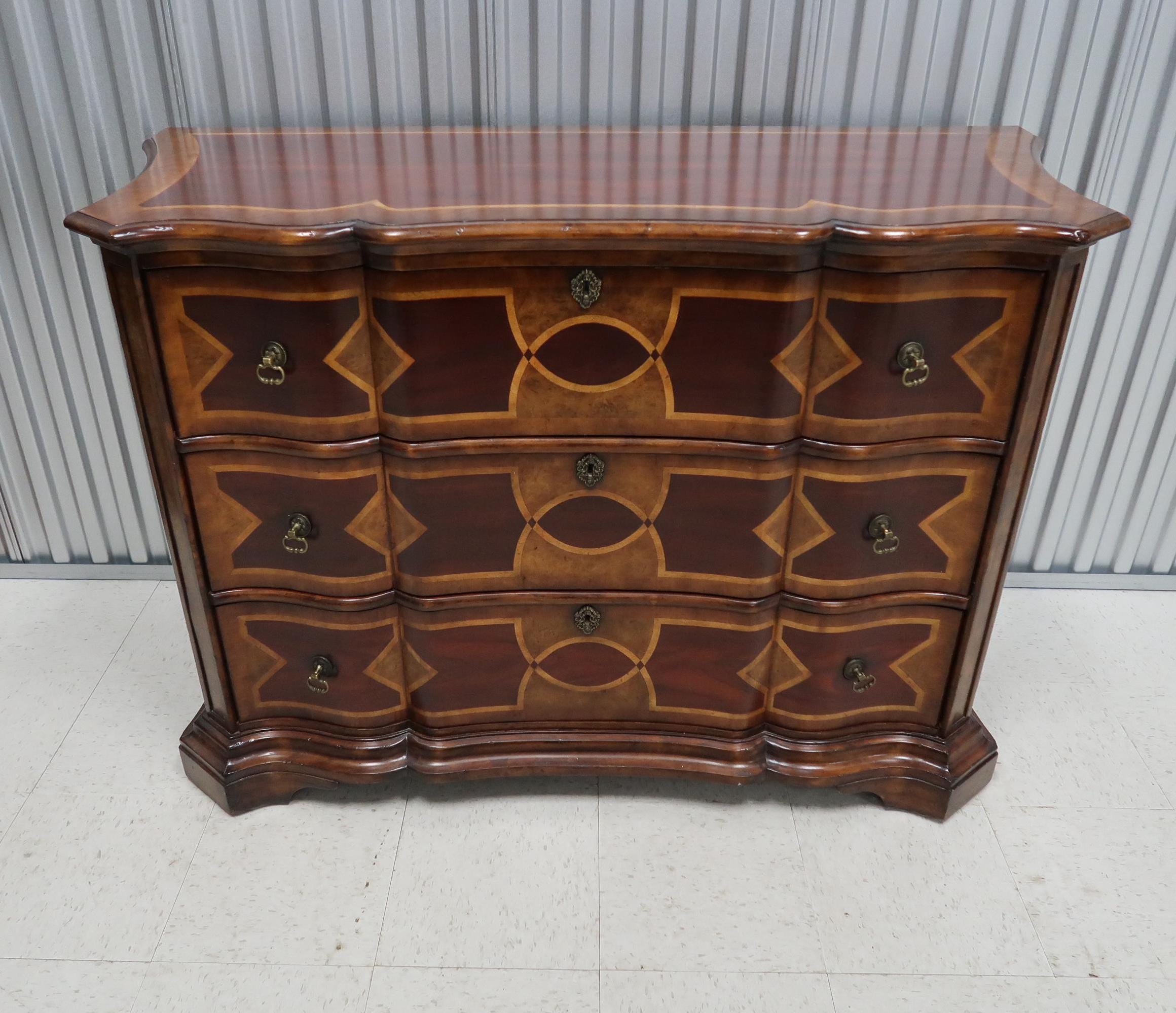 Drexel Heritage Et Cetera Inlaid Mahogany Hall Chest Vintage Find - Etsy
