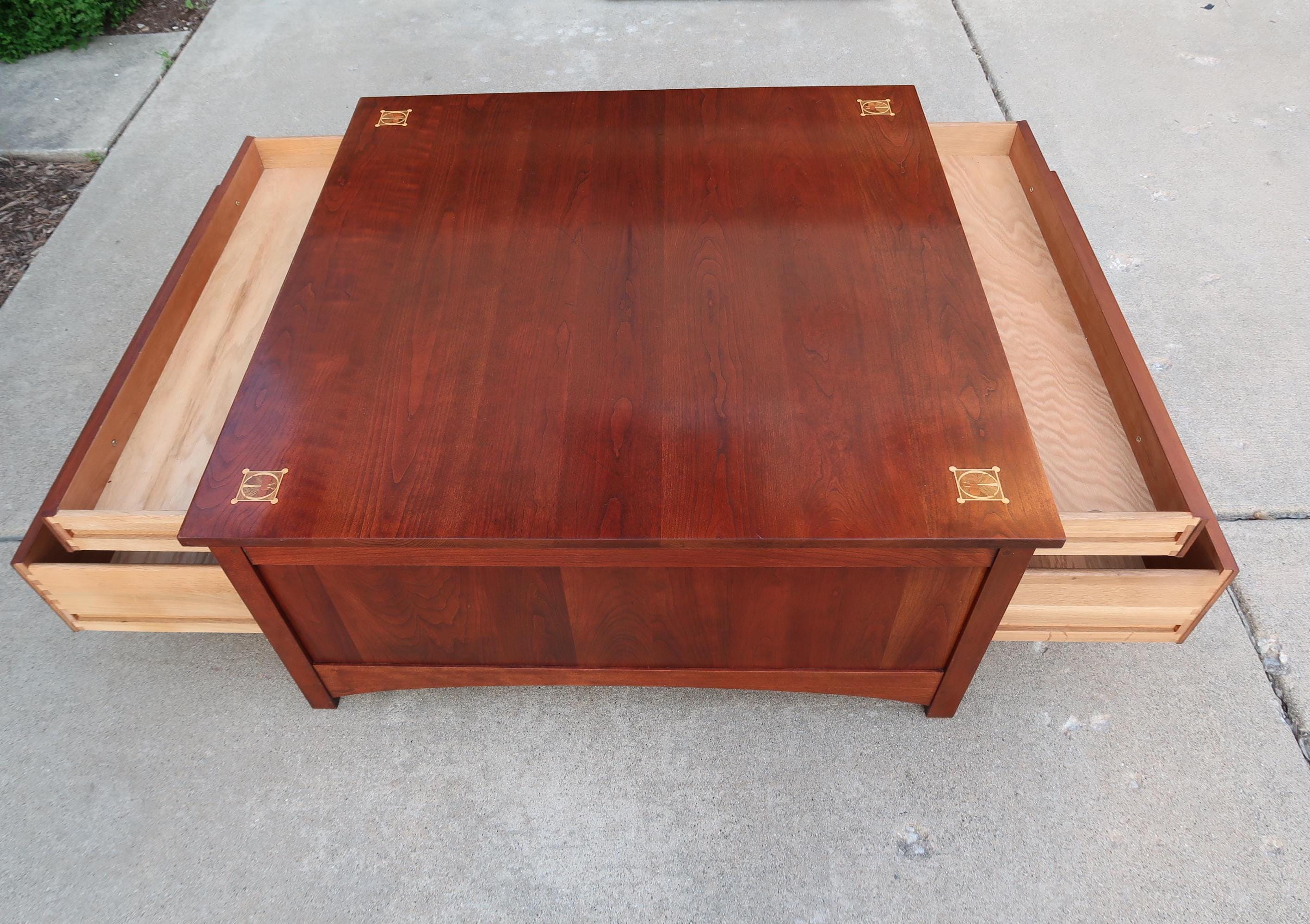 Stickley Harvey Ellis Square Storage Cocktail Table Vintage Find - Etsy