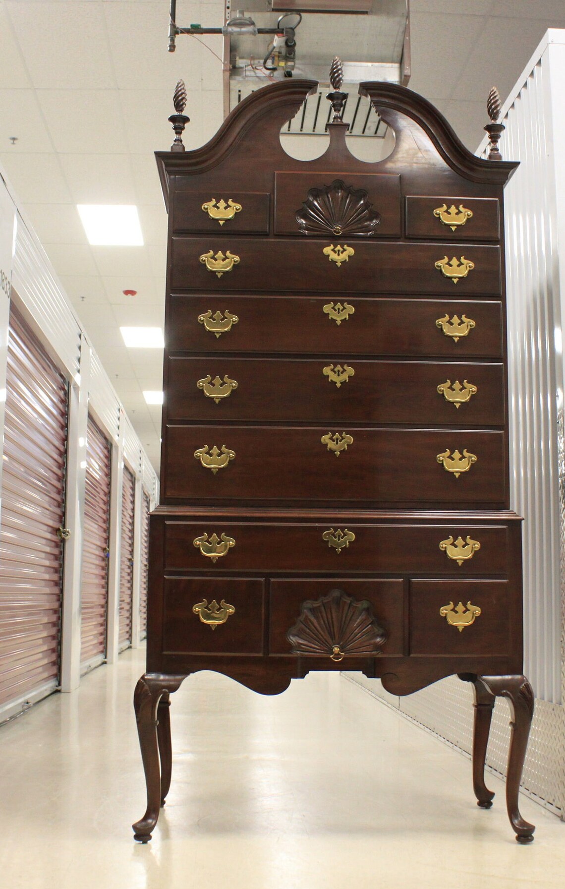 Ethan Allen Georgian Court Cherry Bonnet Top Highboy Vintage Find - Etsy
