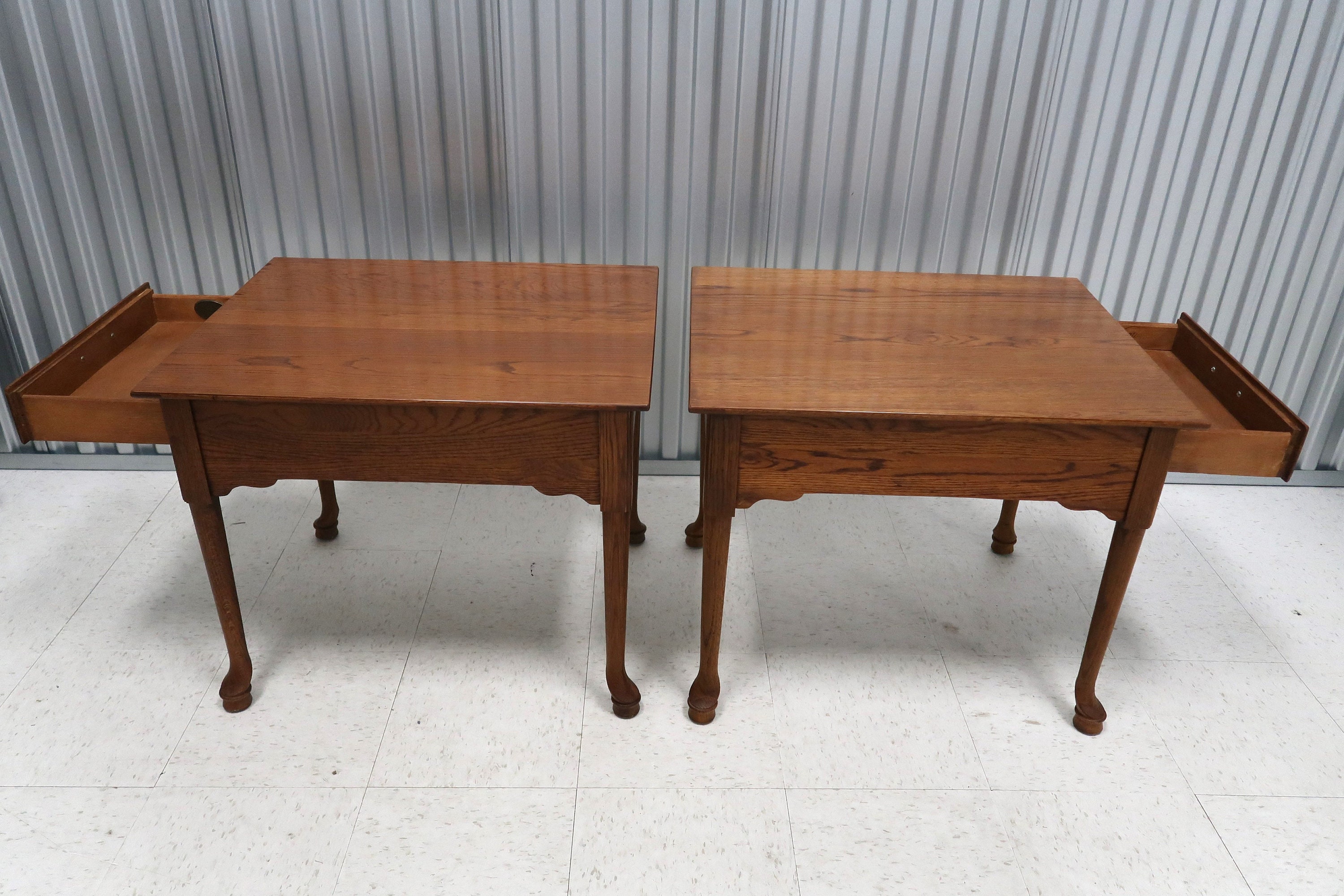 Pair Lexington Bob Timberlake American Cabin Oak End Tables Vintage ...