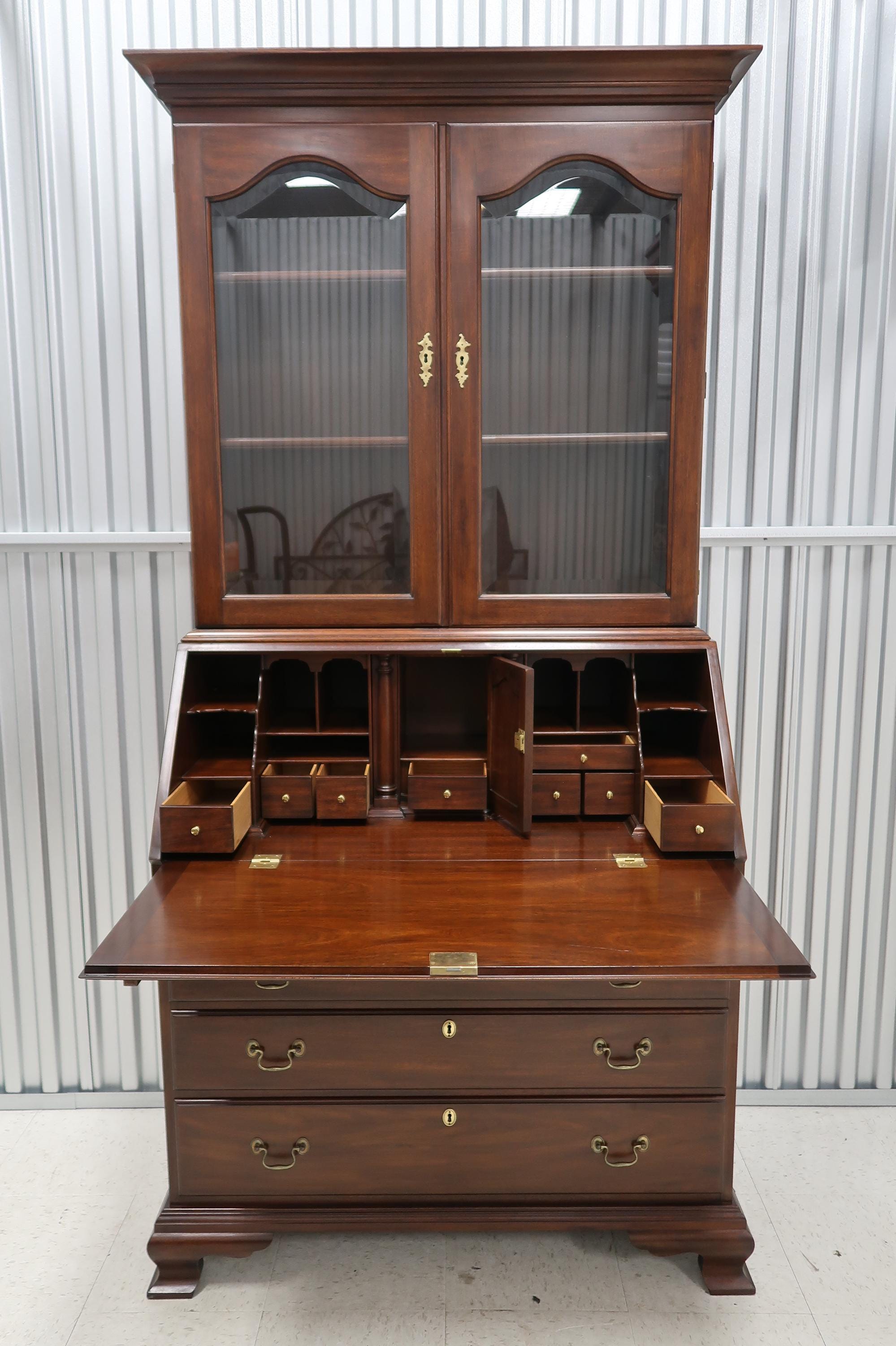 Henkel- Harris J. Hancock Mahogany Georgian Secretary Desk Vintage Find ...