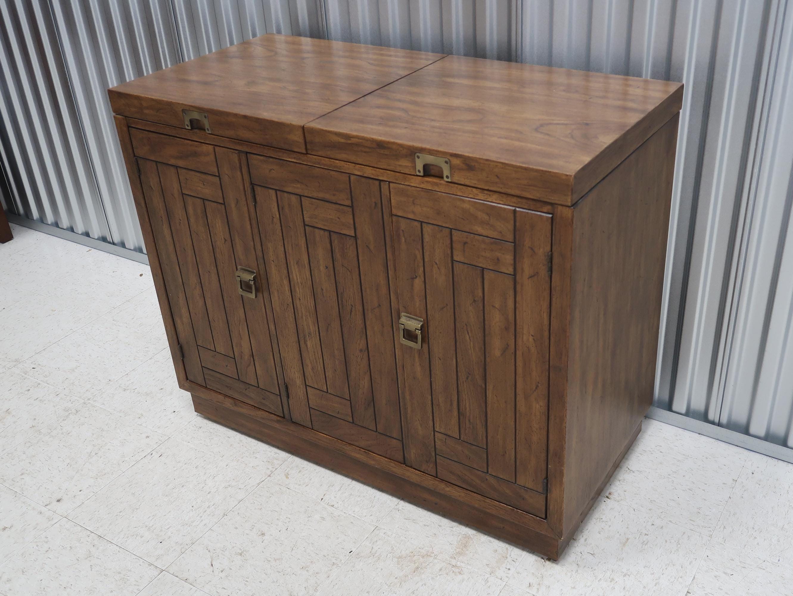 Drexel Heritage Woodbriar Collection Rustic 3 Door Server Cabinet ...