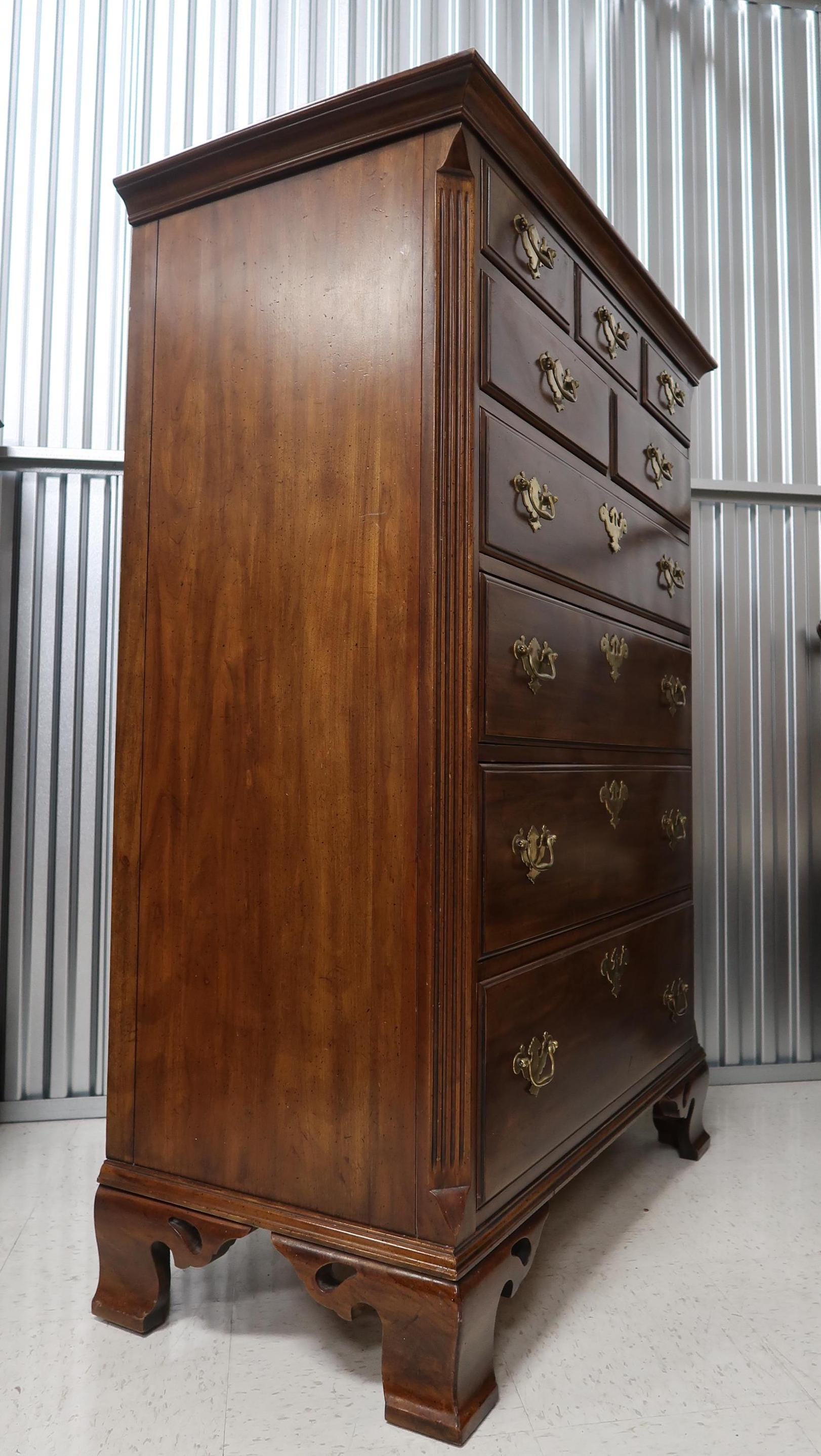 Davis Cabinet Cherry Chippendale Chest of Drawers Vintage Find - Etsy