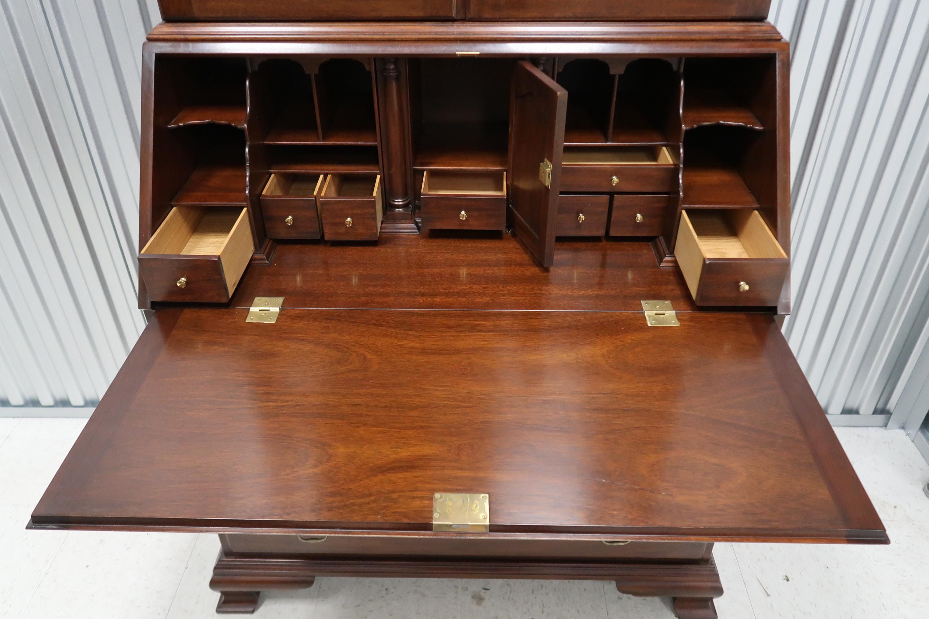 Henkel- Harris J. Hancock Mahogany Georgian Secretary Desk Vintage Find ...