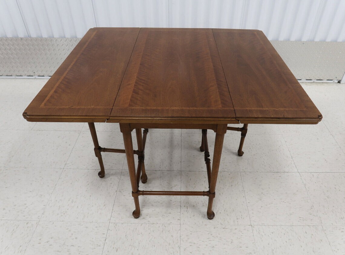 Henredon George III Spider Leg Drop Leaf Accent Table - Etsy