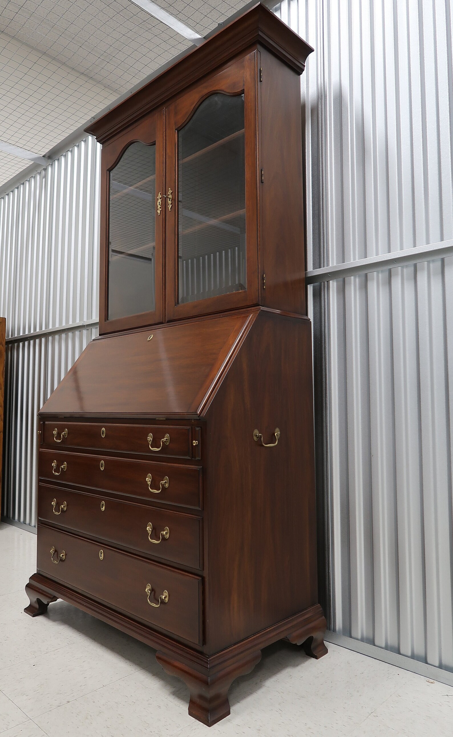 Henkel-harris J. Hancock Mahogany Georgian Secretary Desk Vintage Find ...